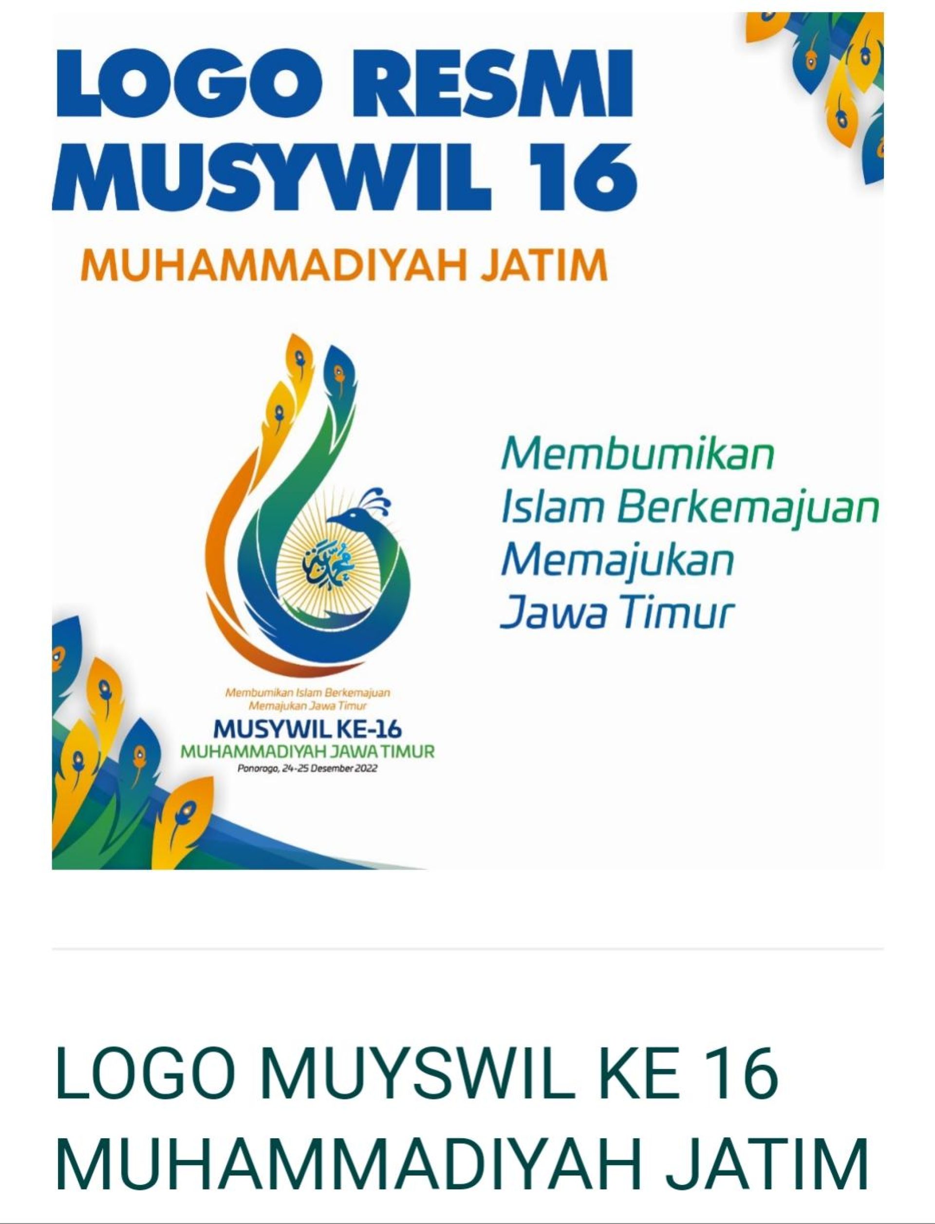 Reog Jadi Logo Musywil Ke-16 Muhammadiyah Jatim - klikmu