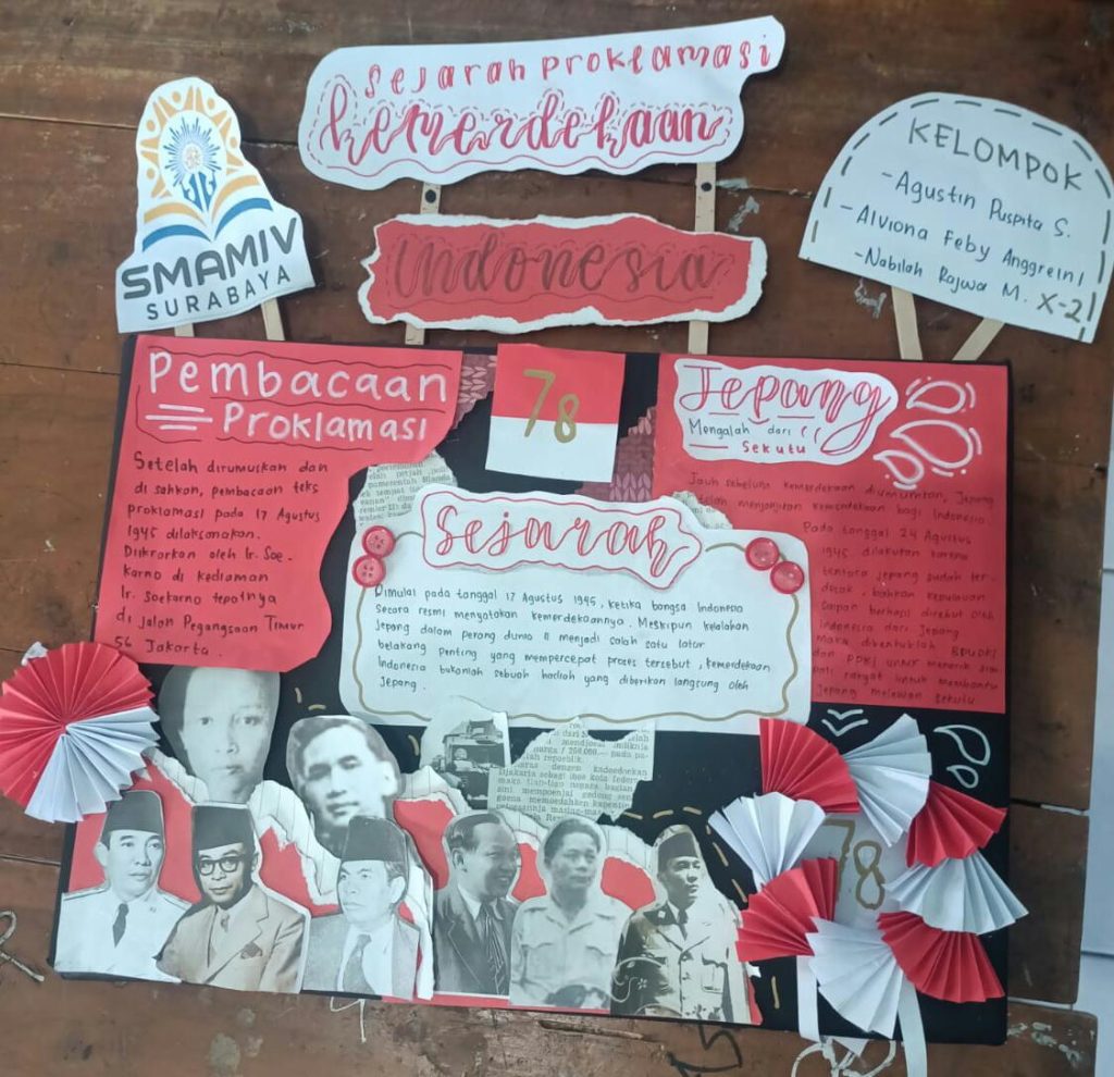 Lomba Agustusan, Siswa SMAMIV Pamer Mading dari Barang Bekas - klikmu